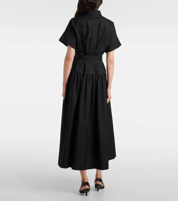 Max Mara Agoraio Pleated Shirt Dress - Black