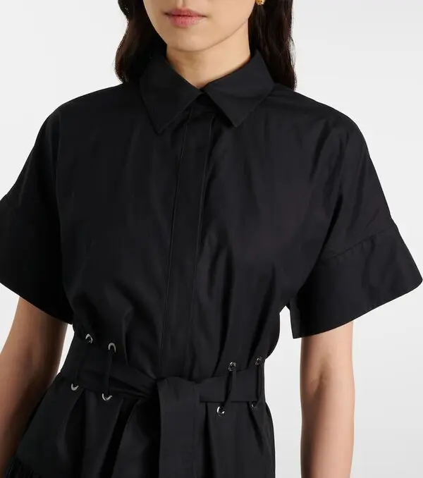 Max Mara Agoraio Pleated Shirt Dress - Black