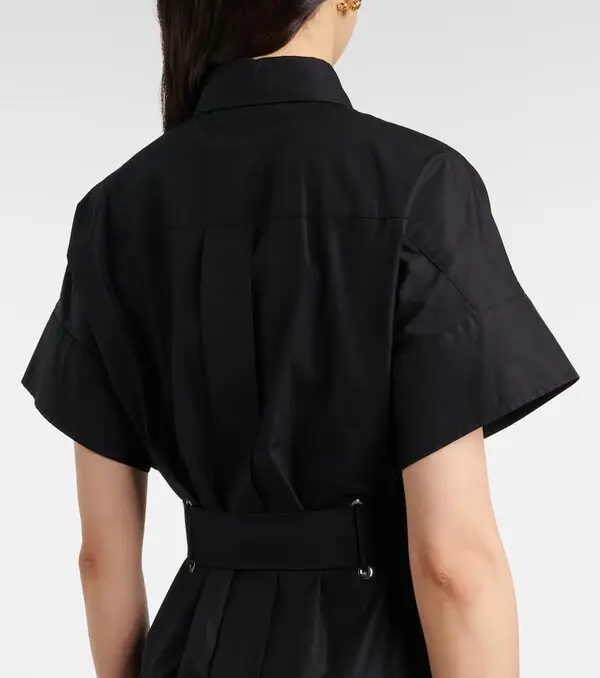 Max Mara Agoraio Pleated Shirt Dress - Black