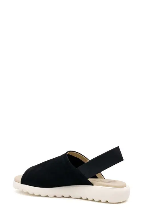 AMALFI BY RANGONI Bahamas Slingback Sandal - Black Long Beach Black Elastic
