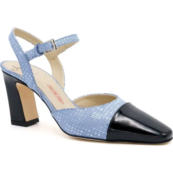 AMALFI BY RANGONI Florentia Cap Toe Pumps - Blue Software/ Black