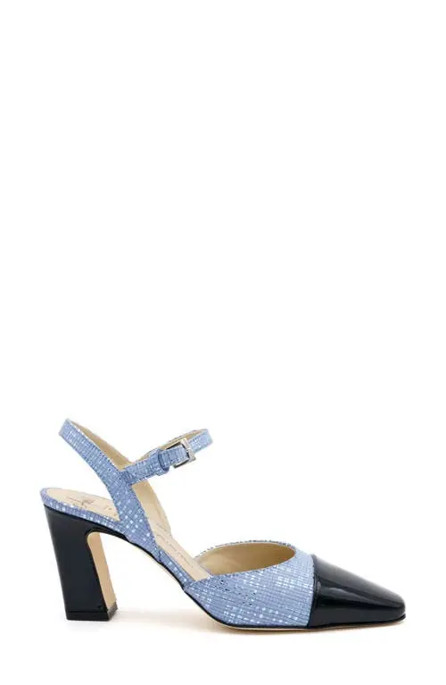 AMALFI BY RANGONI Florentia Cap Toe Pumps - Blue Software/ Black