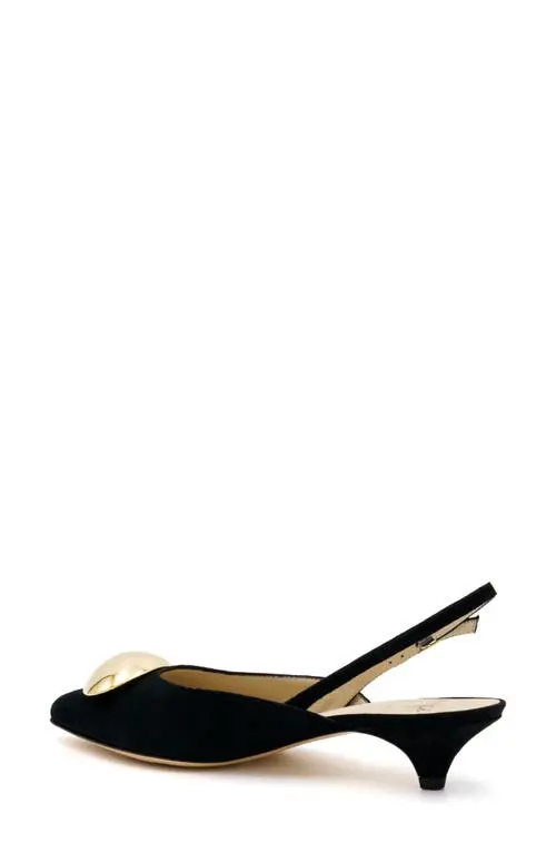 AMALFI BY RANGONI Abissa Slingback Kitten Heel Pumps - Black Cashmere