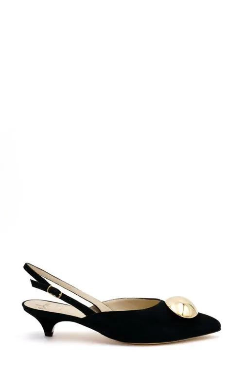 AMALFI BY RANGONI Abissa Slingback Kitten Heel Pumps - Black Cashmere