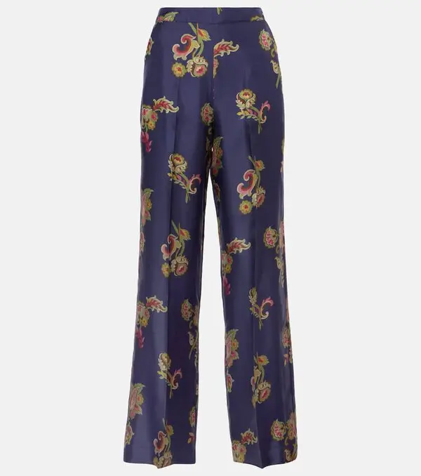 Etro Silk Palazzo Trousers