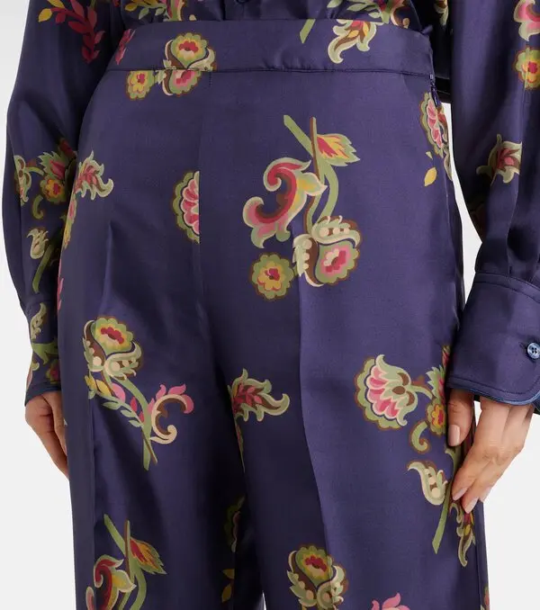 Etro Silk Palazzo Trousers