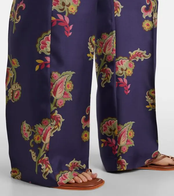 Etro Silk Palazzo Trousers