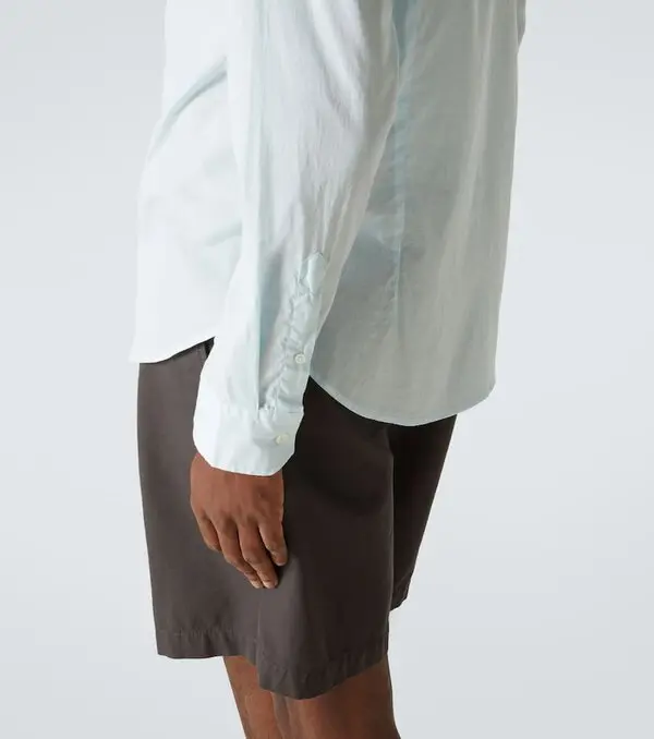Fedeli Cotton-blend Shirt - Blue