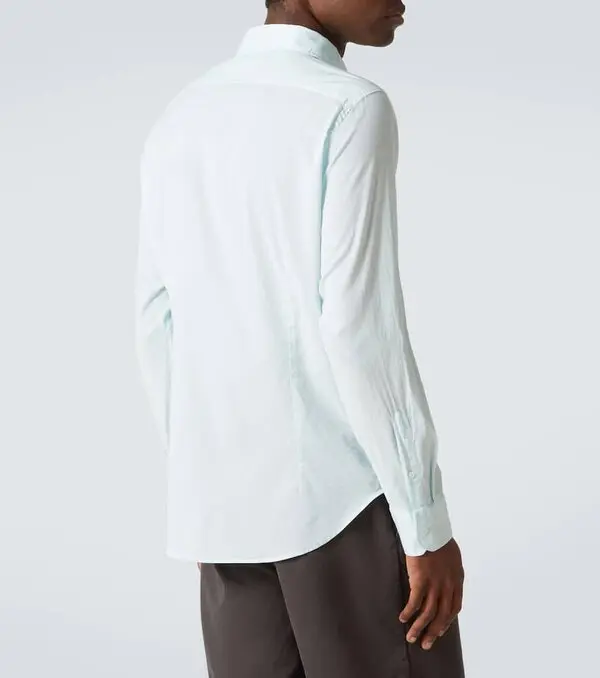 Fedeli Cotton-blend Shirt - Blue