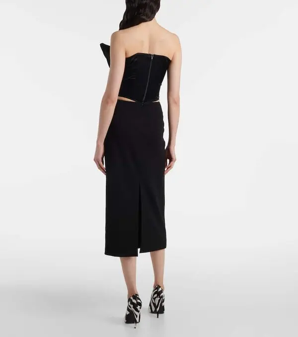 Magda Butrym Draped Silk-blend Satin Corset