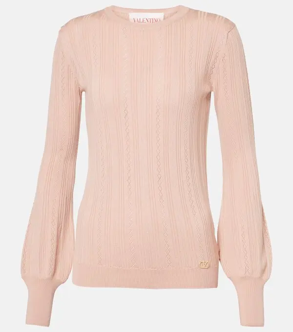 Valentino Garavani Pointelle Virgin Wool Sweater
