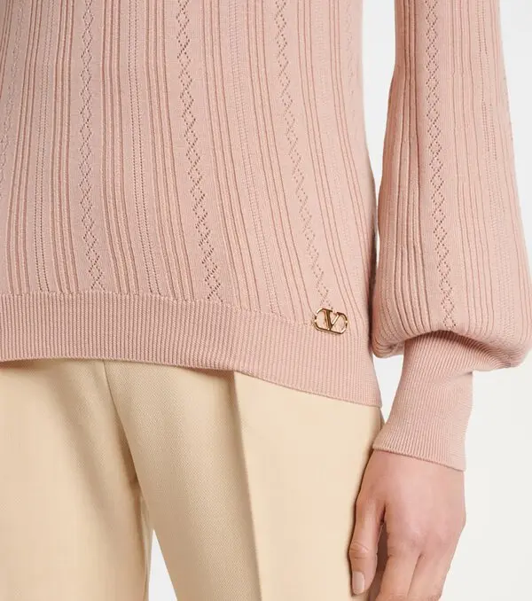 Valentino Garavani Pointelle Virgin Wool Sweater