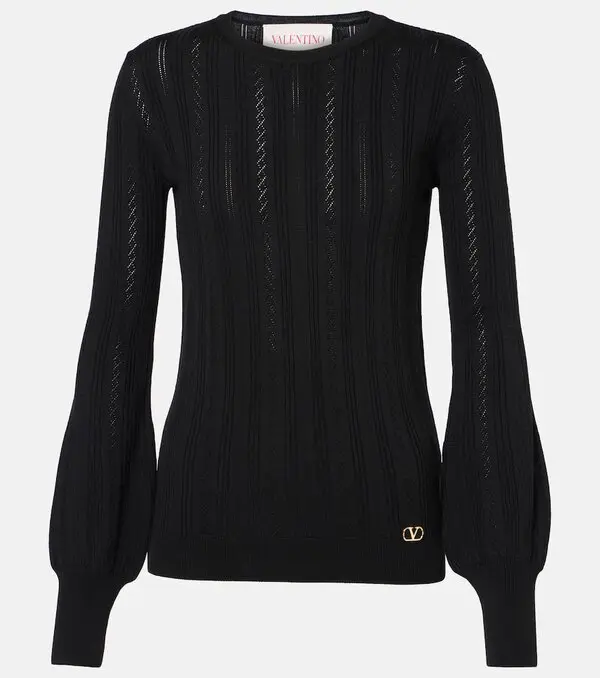 Valentino Garavani Maglia Virgin Wool Sweater - Black