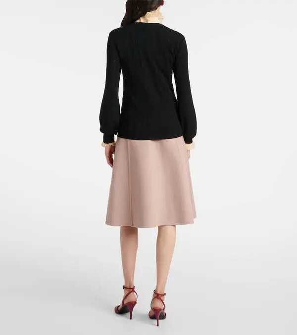 Valentino Garavani Maglia Virgin Wool Sweater - Black