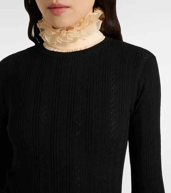 Valentino Garavani Maglia Virgin Wool Sweater - Black