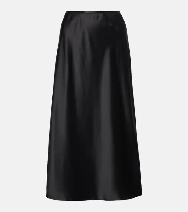 Max Mara Carnet Silk Satin Midi Skirt
