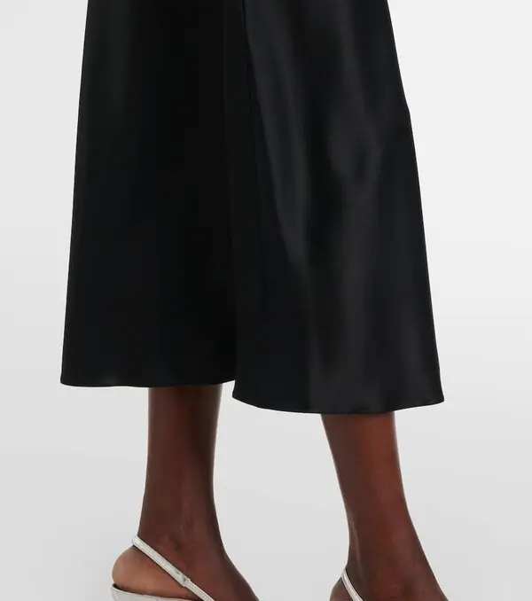 Max Mara Carnet Silk Satin Midi Skirt