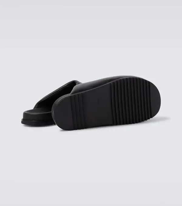Rick Owens Granola Leather Mules - Black