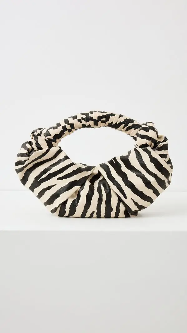 SIMONMILLER Faux Leather Lopsy Bag - Zebra Print