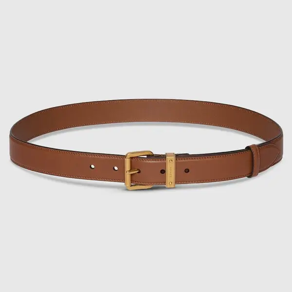 Gucci Tan Leather Belt with Gold GG Emblem Gucci | Accessories | Gucci Tan Leather Belt With Gold Gg  main image 4
