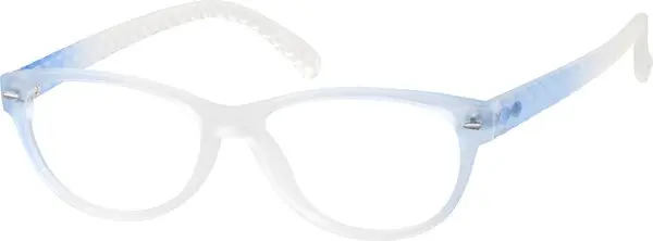 Zenni Oval Full Rim Eyeglasses - Blue Frost