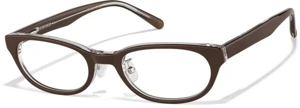 Zenni Oval Eyeglasses Full Rim Frame - Brown