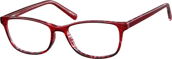 Zenni Oval Full Rim Frame Eyeglasses - Cherry
