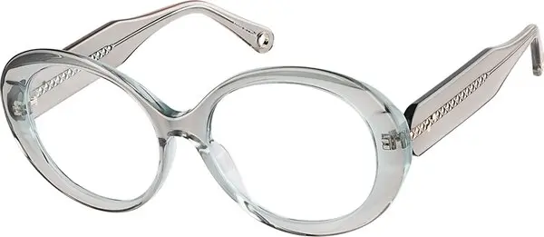 Zenni Oval Full Rim Eyeglasses - Gray