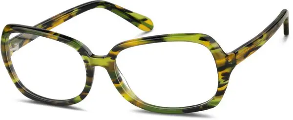 Zenni Oval Full Rim Frame Eyeglasses - Multicolor