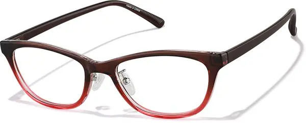 Zenni Oval Full Rim Eyeglasses - Red
