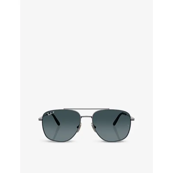 Ray-ban Square Titanium Sunglasses - Silver