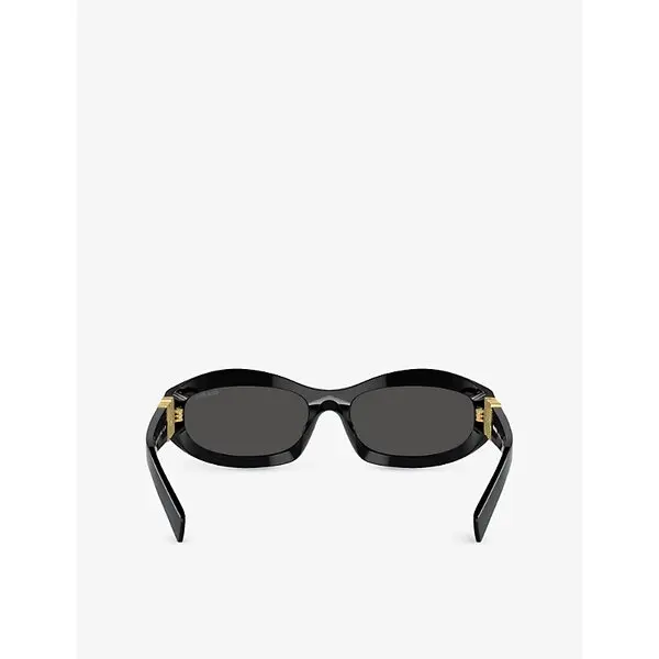 Miu Miu Mu 14zs Irregular-frame Sunglasses - Black