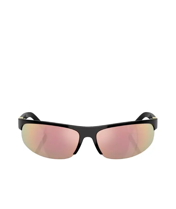 Miu Miu Oval-frame Injected Sunglasses - Black
