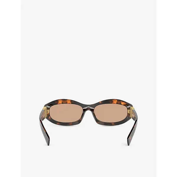 Miu Miu Mu 14zs Irregular-frame Sunglasses - Brown