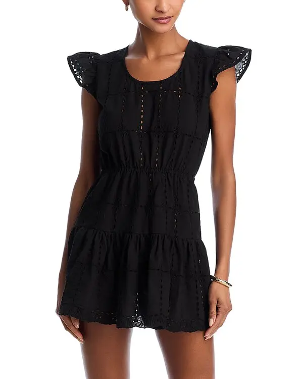 Aqua Tank Eyelet Cover-up Dress Exclusive - Black