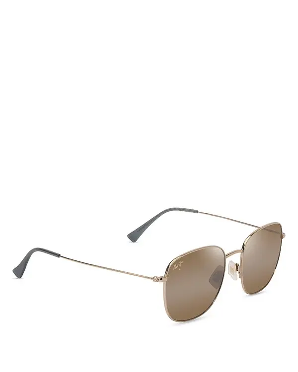 Maui Jim Olali Af Aviator Sunglasses - Gold With Green
