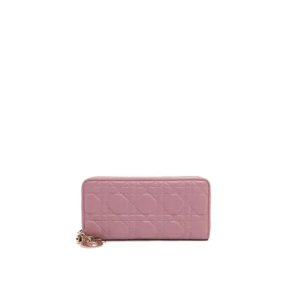 Dior Lady Leather Wallet - Pink