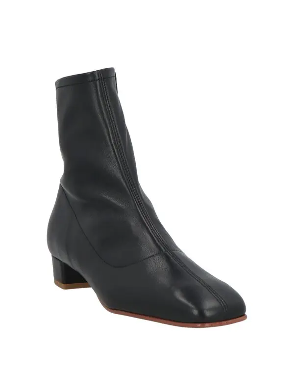 By Far Soft Leather Ankle Boots - Black