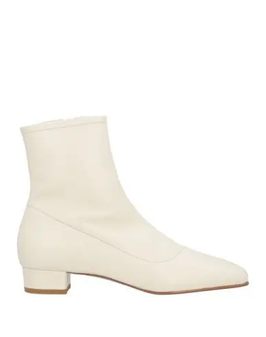 By Far Leather Ankle Boots - White