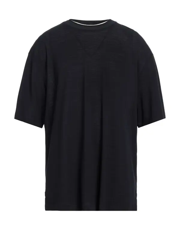 Emporio Armani T-shirt Size Virgin Wool, Lyocell - Blue