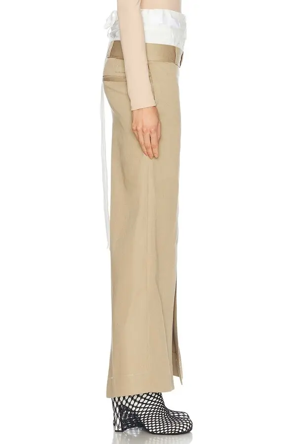 MAISON MARGIELA Long Split Hem Skirt - Camel