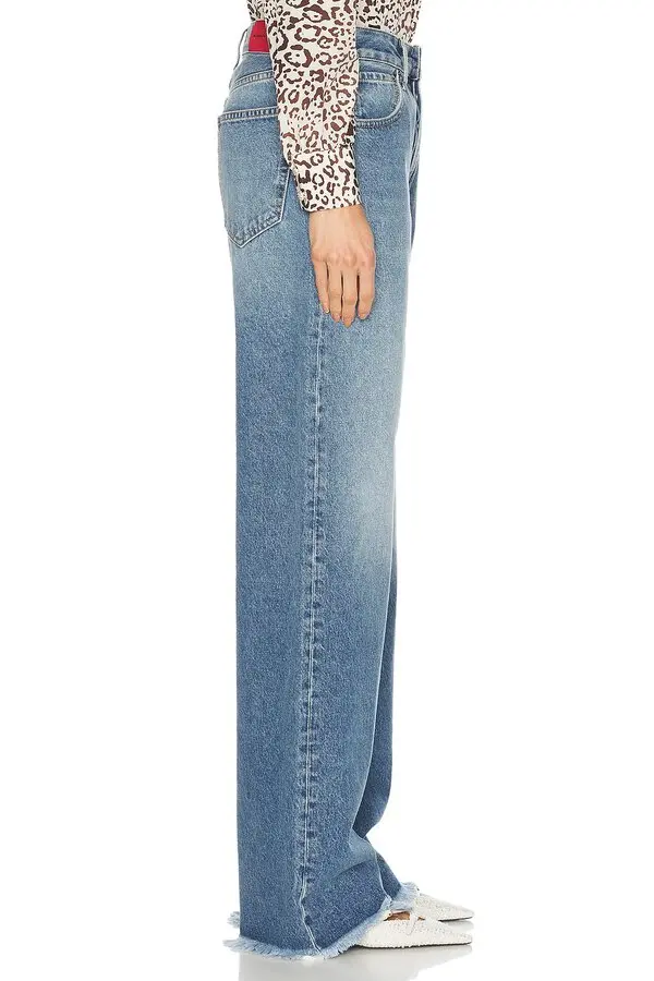 Alessandra Rich Low Waist Baggy Wide Leg Jeans