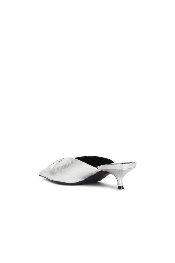 Balenciaga Knife Bow Mule - Silver