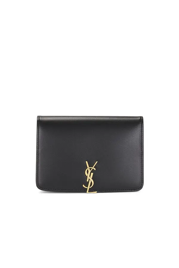Saint Laurent Passport Case In Black - Nero