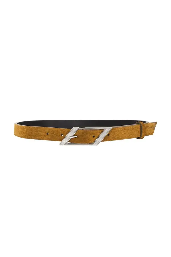 Attico Suede Belt - Olive Brown