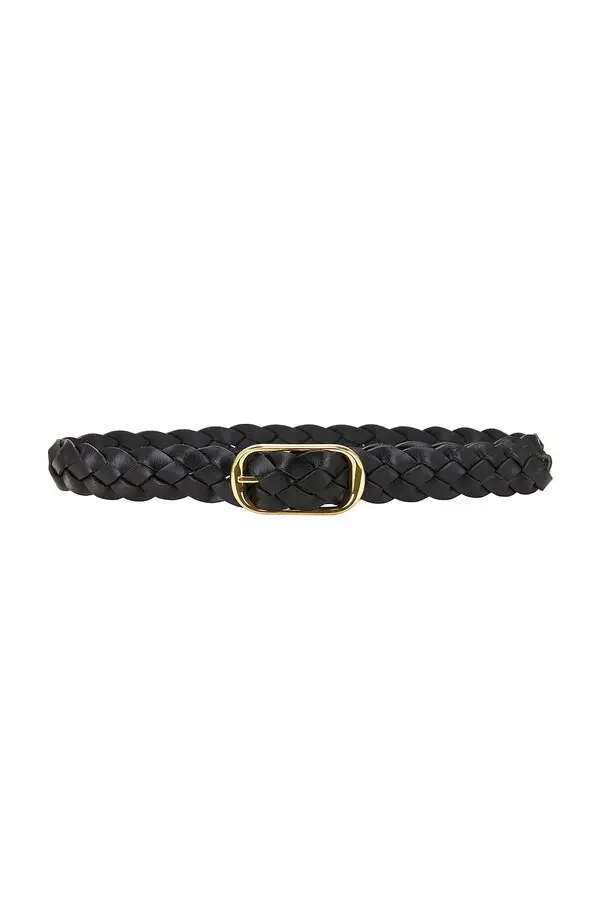 NILI LOTAN Braided Reine Belt - Black