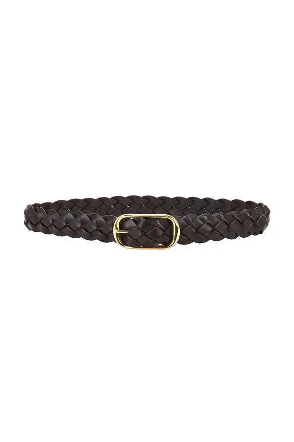 NILI LOTAN Braided Reine Belt - Dark Brown