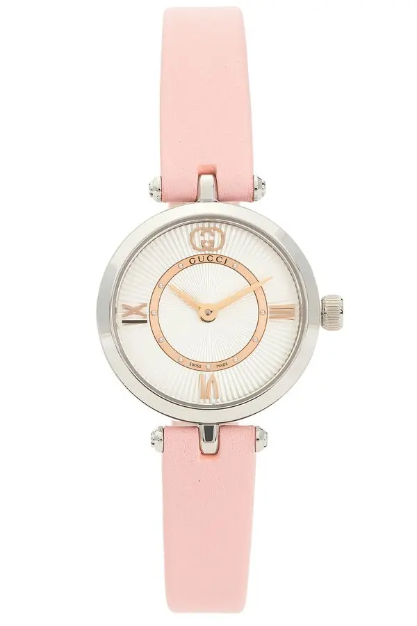 Gucci Ronda Quartz Swiss Made Watch - Stainless Steel & Pink