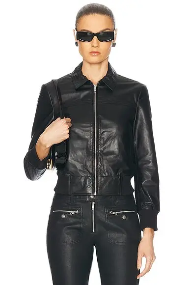 R13 Leather Bomber Jacket