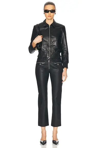 R13 Leather Bomber Jacket